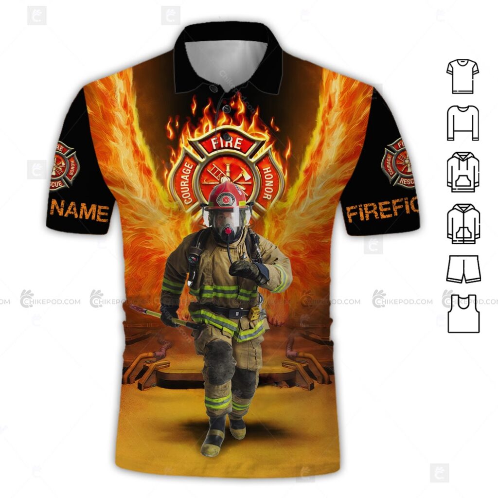 Personalized Name Firefighter 3D All Over Printed Clothes NT548 – Azfancy