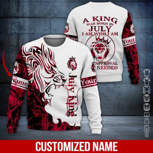 Personalized Name July King 3D All Over Printed Clothes DV532 – Azfancy