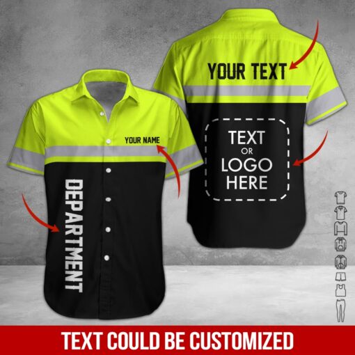 Personalized Name Workwear All Over Printed Shirt | Azfancy