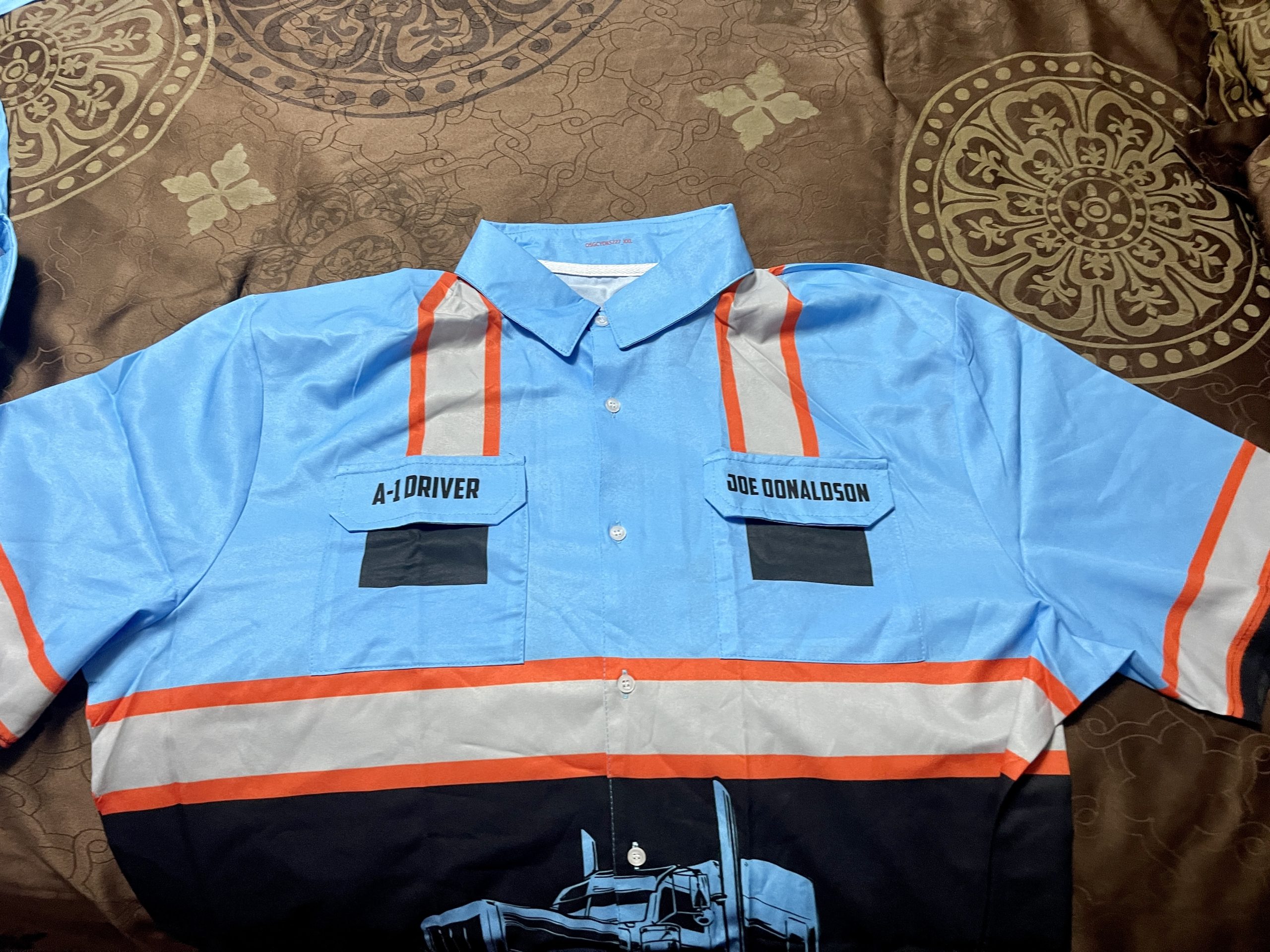 Pocket – Personalized Name And Color Semi Truck Uniform All Over ...