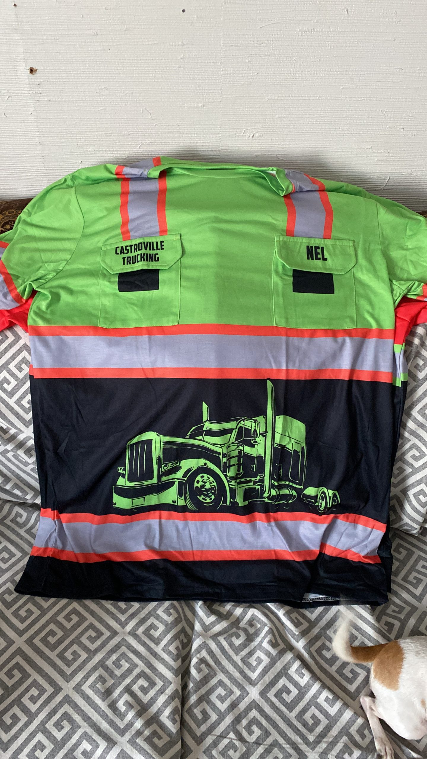 Pocket – Personalized Name And Color Semi Truck Uniform All Over ...
