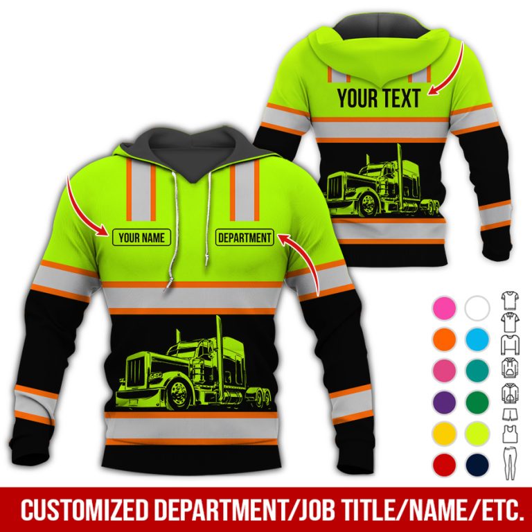 Customized Name Full Color Semi Truck All Over Printed Clothes AA784 ...