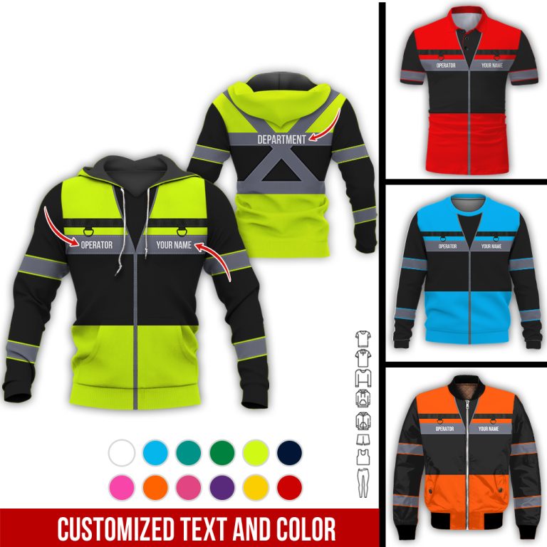 Customized Name And Color Workwear Style Uniform All Over Printed ...