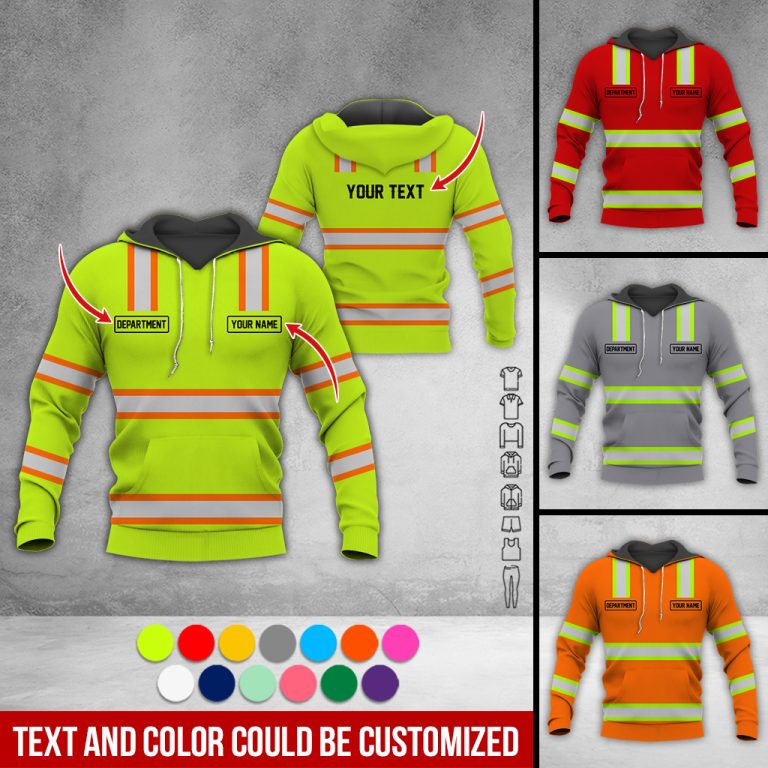 Personalized Name And Color Heavy Equipment All Over Printed Clothes ...